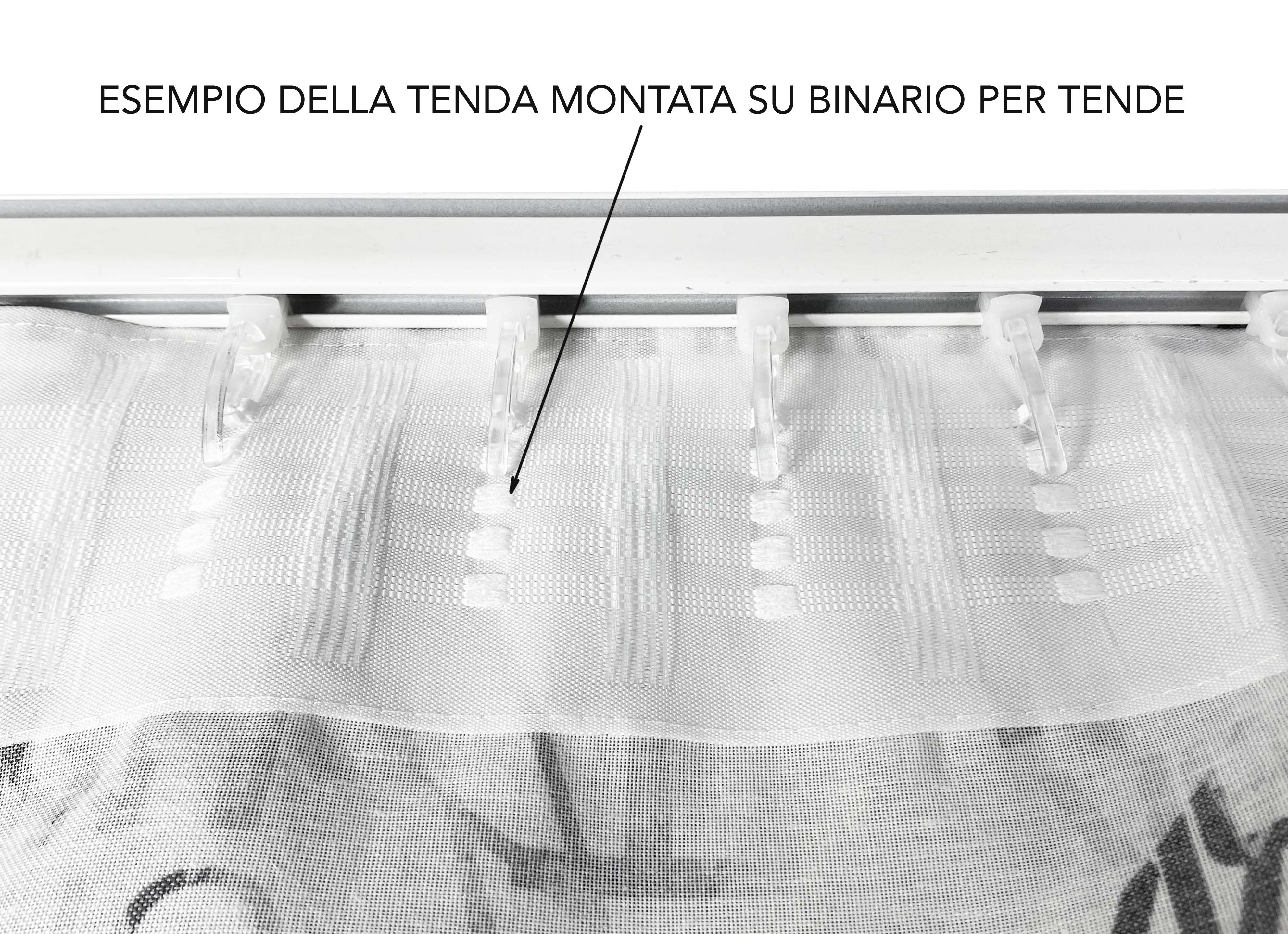 TENDA moderna SCRITTE cm.160X300 confezionata MADE in ITALY misto lino